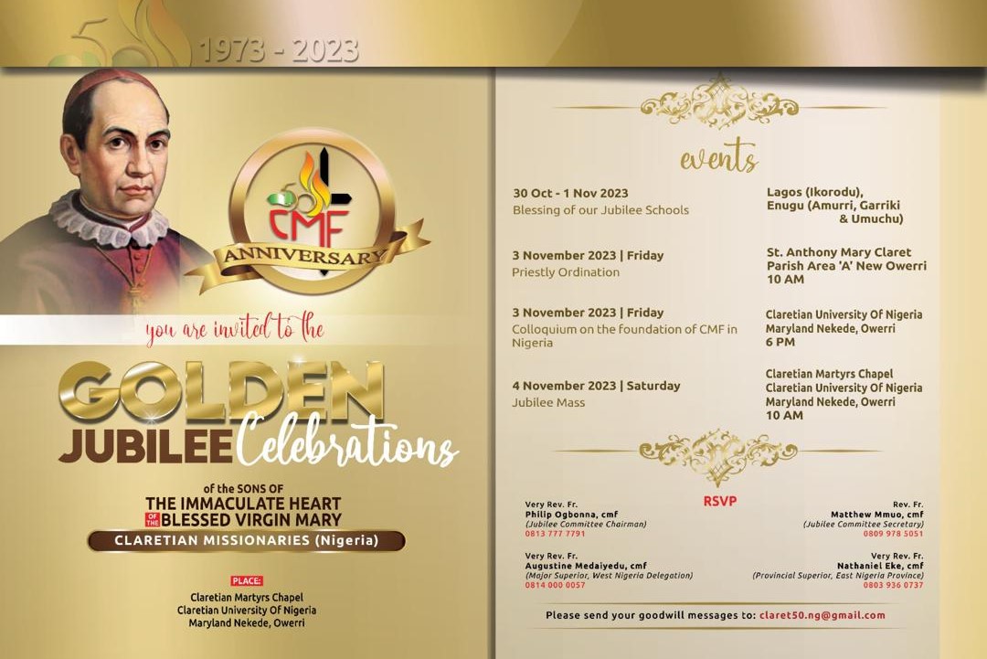 NIGERIAN CLARETIANS CELEBRATE THEIR GOLDEN JUBILEE - Claretian Missionaries